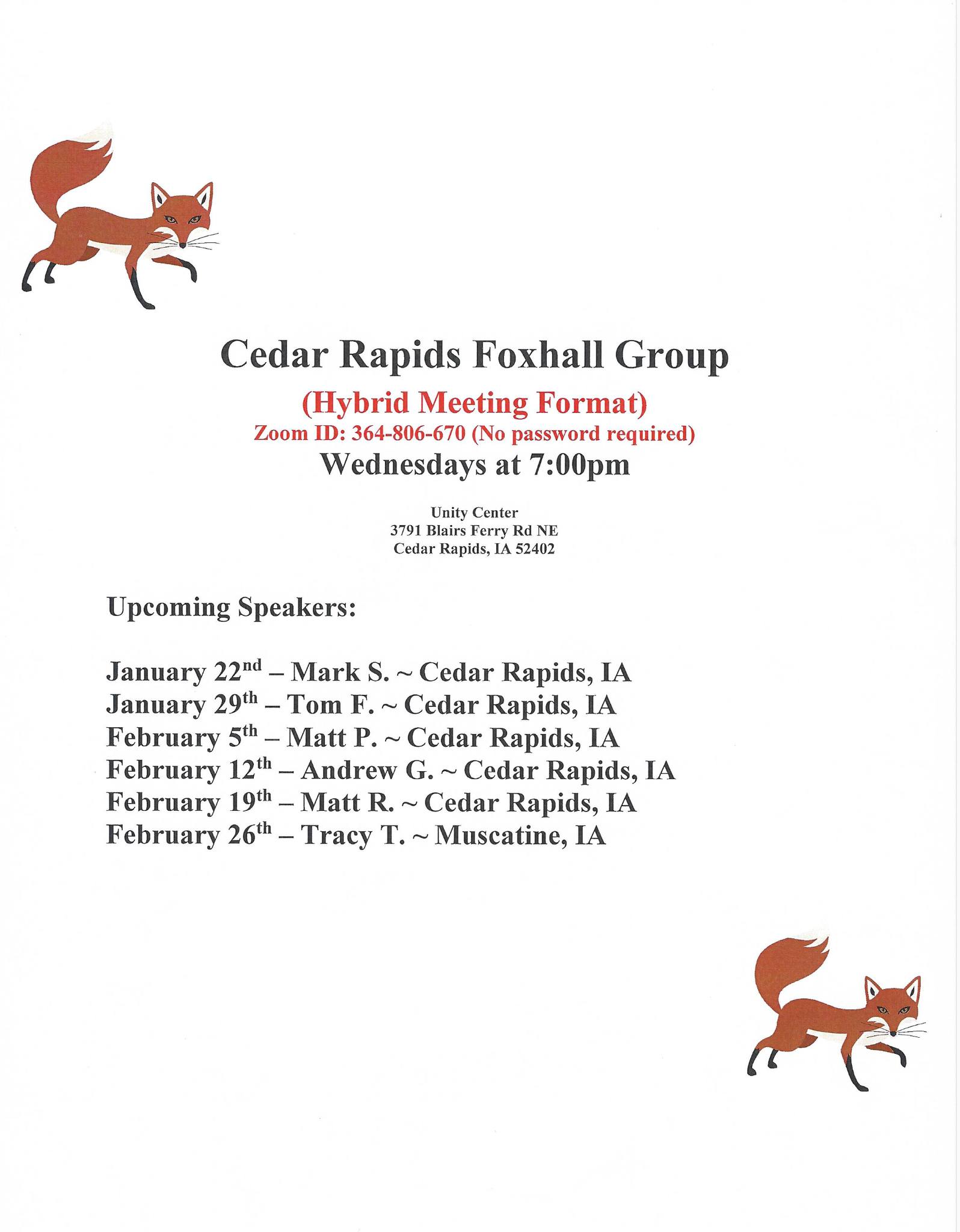 Speaker Meetings - Iowa District 8 of Alcoholics Anonymous